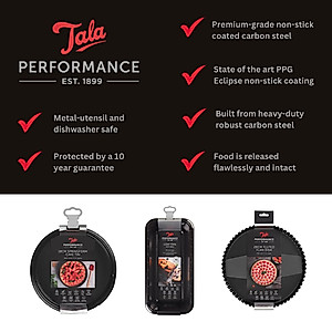 Tala Performance, Brownie Pan, Professional Gauge Carbon Steel with Whitford Eclipse Non-Stick Coating, Cake Tin, 29.4 x 19.1 x 4cm