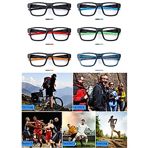 Mcolics Sports Glasses, Basketball Football Soccer Racketball Goggles for Men & Women, Anti-Fog Safety Protective Eyewear (Black)