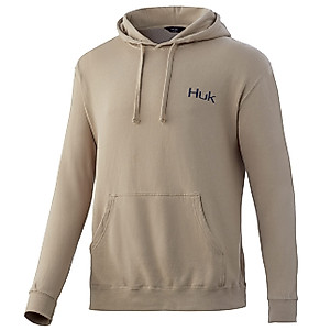 HUK Men's Standard Performance Fishing Fleece Hoodie with Stretch, Bass-Braid, Large