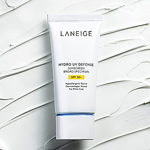 LANEIGE Hydro UV Defense SPF 50+: Lightweight, Daily, Non-Greasy, Sunscreen for UVA & UVB Protection, 1.6 fl. oz.