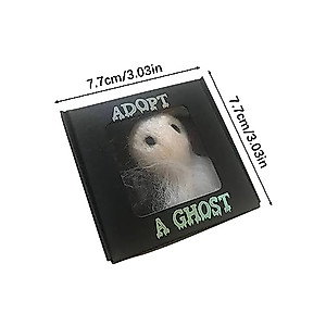 Adopt a Ghost - Spooky Plush Ghost Stuff with Tiny Scroll, Halloween Adopt a Ghost Figurine, Ghost Felt Doll Halloween Plush Toys, for Ghost Stories, Spooky Movies, Halloween Decoration (Set of 1)