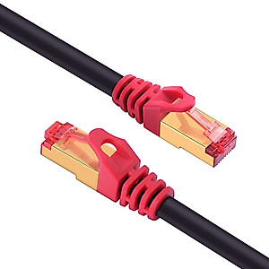 Ethernet Cable, ShineKee 30 Feet 26AWG Heavy-Duty Cat7 Networking Cord Patch Cable RJ45 10 Gigabit 600Mhz LAN Wire Cable STP for Modem, Router, PC, Mac, Laptop, PS2, PS3, PS4, Xbox, and Xbox 360