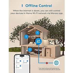 meross Smart Dimmer Switch Single Pole Supports Apple HomeKit, Alexa Google Assistant & SmartThings, 2.4GHz WiFi Light Switch for Dimmable LED, Neutral Wire Required, Remote Control Schedule, 1 Pack
