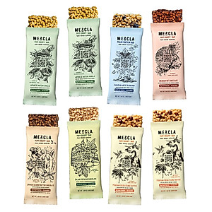 Mezcla Vegan Chocolate High Protein Bars, Gluten Free, Plant Based, Non GMO, No Dairy, 10g Protein, Healthy Snacks, 6 Flavor Variety Pack (8 Bars)