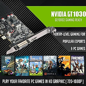 HP G3 Gaming Desktop PC, Intel Core i7 6th Gen, GT 1030 Graphics, 16GB RAM, 480GB SSD | 2TB HDD, RGB Keyboard Mouse, RGB Headphone, Webcam, Win 10 Pro (Renewed)