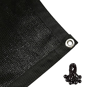 Shatex Privacy Screen Sun Shades Outdoor 10x12ft Taped Edge with Grommets Sun-Block Mesh Shade for Pergola,Awning,Patio,Window Cover, Black