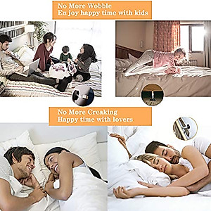 4Pcs Bed Frame Anti-Shake Tool, Threaded Adjustable Headboard Stoppers, Prevent loosening Fixer Bed Frame, Bedside Telescopic Support Headboard Stabilizer for Room Wall,Beds Cabinets,Table 28mm-106mm