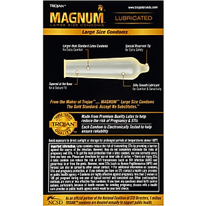 Trojan Magnum XL Lubricated: 36-Pack of Condoms