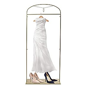 TFCFL Wedding Dress Rack Gold Wedding Dress Display Stand Modern Simple Clothing Store Metal Display Rack Home Freestanding Garment Rack Clothes Display Rack