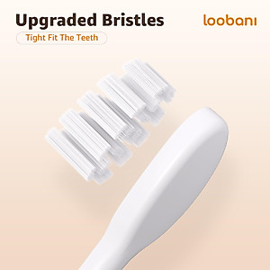 LOOBANI 2 Packs Dog Tooth Brush Replacement - Compatible LBHC001 Dog Tooth Cleaner, White