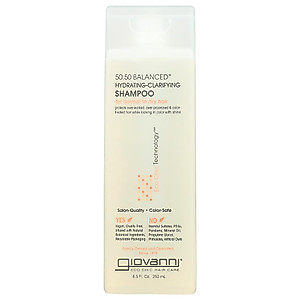 Giovanni 50:50 Balanced Hydrating-Clarifying Shampoo with Aloe Vera, Sunflower, Mallow, Lavender, Rosemary, Clary, Thyme, Coltsfoot and Nettle, 8.5 fl. oz. (Pack of 2)