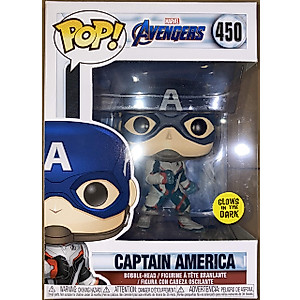 Funko Pop! Marvel Avengers Captain America Exclusive Glows In The Dark #450