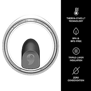 S'well Slide-Open Tumbler Lid, 1 Count (Pack of 1), Clear