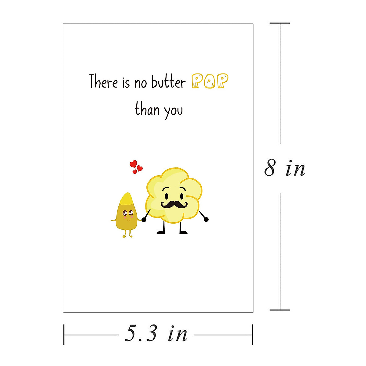 Comting Thanks Dad Card, Pun Popcorn Father's Day Card, Heartfelt Birthday Card for Dad Daddy