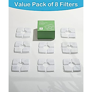 Veken 8 Pack Replacement Filters for 84oz/2.5L Automatic Pet Fountain Cat Water Fountain Dog Water Dispenser