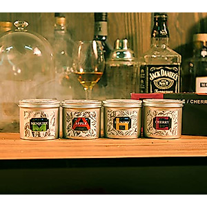 TMKEFFC Wood Chips 4 Pack 16 Oz, For Smoking Gun, Hand-held Smoke gun Smoker Infuser, Sawdust for Smoked Drinks, Food, Cocktails, Cheese, Desserts (Apple, Cherry, Hickory, Mesquite)