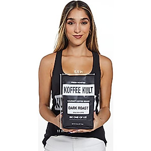 Koffee Kult Dark Roast Whole Bean Coffee - Small Batch Gourmet Aromatic Artisan Blend 100% Arabica Coffee Beans Organically Sourced (Dark Roast, 32oz)