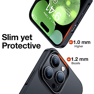 TORRAS Magnetic Slim Fit for iPhone 13 Pro Case Ultra Thin Compatible with MagSafe Velvety Touch Matte Hard PC Cover Protective Anti-Fingerprint Anti-Scratch for iPhone 13 Pro Phone Case, Black