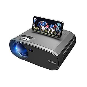 WENLII V50 Portable 5g Projector Mini Smart Real 1080p Full Movie Proyector 200'' Large Screen Led Projectors ( Color : D )