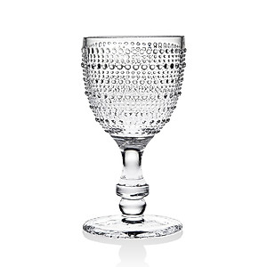 Godinger Wine Glasses Goblets, Beverage Stemmed Glass Cups - Lumina, 9oz, Set of 4