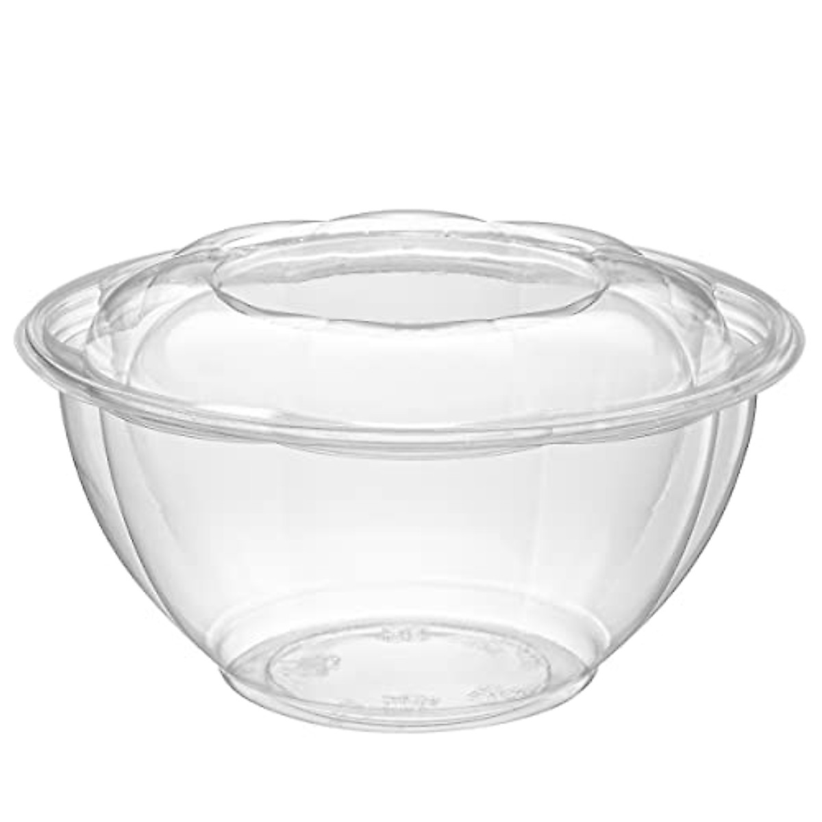 Comfy Package [50 Sets - 32 oz.] Clear Plastic Salad Bowls To Go With Airtight Lids