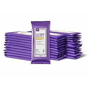 Medline ReadyBath Select Antibacterial Thick Adult Bath Wipes, 240 Wipes (8 Wipes, 30 Packs), Scented, No Rinse Formula with Aloe, Sensitive Skin, Hypoallergenic, Alcohol-Free, 8 x 8 Inch