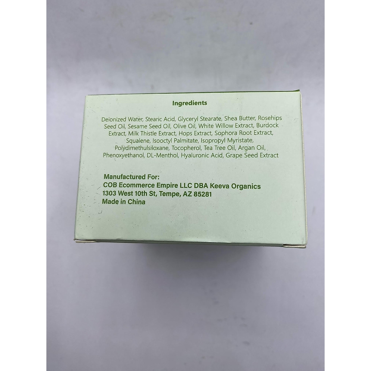Acne Treatment Cream With Secret TEA TREE OIL Formula - Perfect For Fighting Breakouts, Spots, Cystic Acne, Acne Scar Removal - See Results in Days Without Dry Skin - by Keeva Organics (2oz)