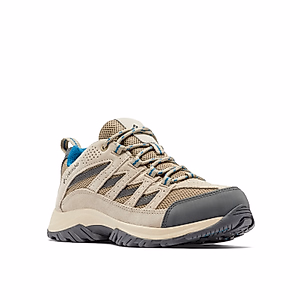 Columbia Women’s Crestwood Waterproof Hiking Shoe, Pebble/Lagoon, 10