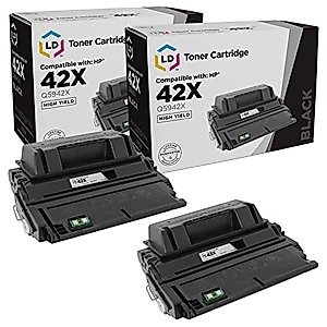LD Products Compatible Toner Cartridge Replacement for HP 42X Q5942X High Yield (HP 42X Black, 2-Pack) for Laserjet 4250, 4250tn, 4350n, 4250dtn, 4350, 4350tn, 4250dtnsl, 4350dtn, 4250n, 4350dtnsl