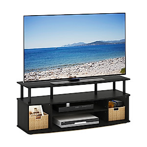 Furinno Jaya Large Entertainment Center Hold up to 55-in TV, Inches, Blackwood