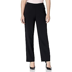 Briggs New York Womens Pull On (Regular Short & Tall Length) Dress Pants, Black, 16 Short US