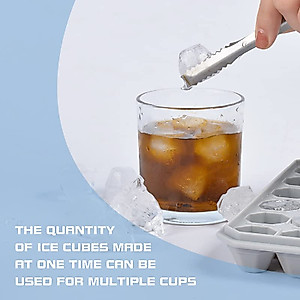 Ice Cube Trays, Diamond-Shaped Ice Cube Molds Maker, Flexible 24-Ice Trays Maker with Lid for Chilling Whiskey Cocktails, Easy Release Stackable Ice Trays,1 Inches Ice Cube (bule)