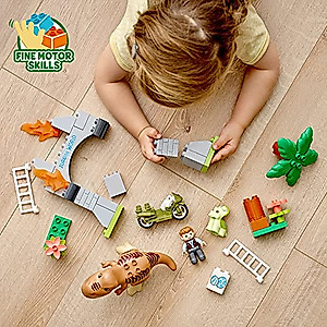 LEGO DUPLO Jurassic World T. rex and Triceratops Dinosaur Breakout 10939 Building Toy Gift for Young Dinosaur Fans; New 2021 (36 Pieces)