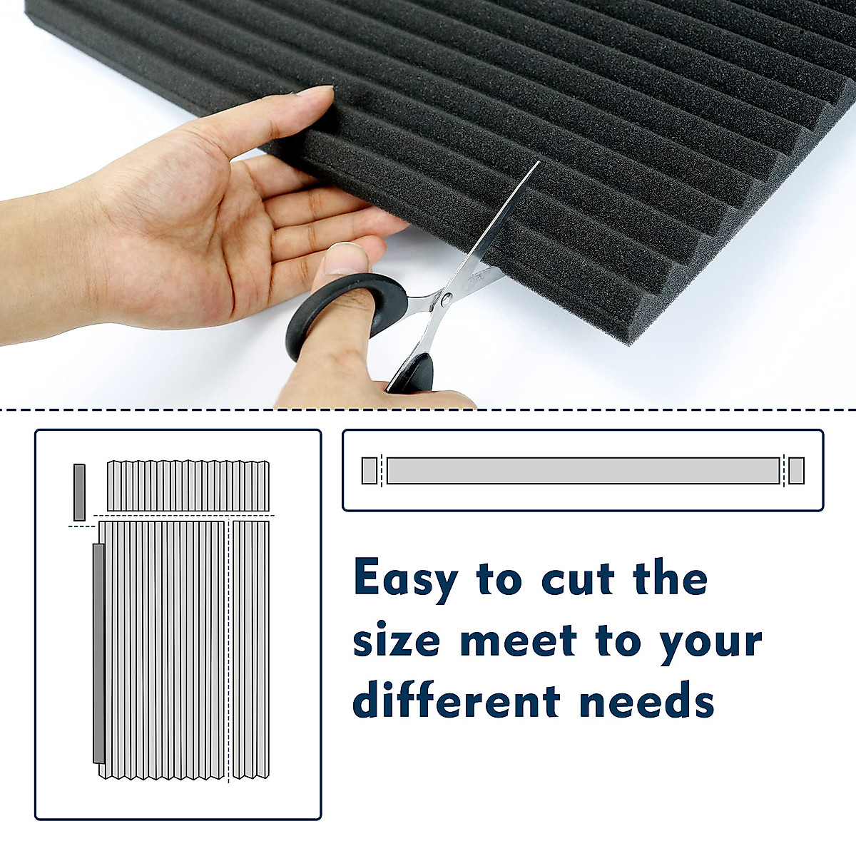 Pearwow Window Air Conditioner Foam Insulation Panels,17 x 9 x 7/8 Inch AC Side Insulating Panel Kits with Window AC Foam Seal Strip Insulation,3.2 ft x 1 Roll