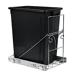 Zikopomi Kitchen Shelf for Pull Out Trash Can Under Cabinet, Pull Out Slider for Kitchen Trash Can Under The Sink - Trash Can Not Included