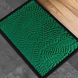 AMAGABELI GARDEN & HOME Large Outdoor Door Mats Rubber Shoes Scraper 36" x 24" for Front Entrance Outside Doormat Patio Rug Dirt Debris Mud Trapper Waterproof Low Profile Washable Carpet BG037