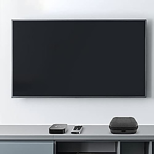 Geekria Shield Case Compatible with 2021 Appl TV 4K (32GB / 64GB) Case, Replacement Hard Shell Travel Carrying Bag with Room for Remote Controllers and Accessories (Grey)