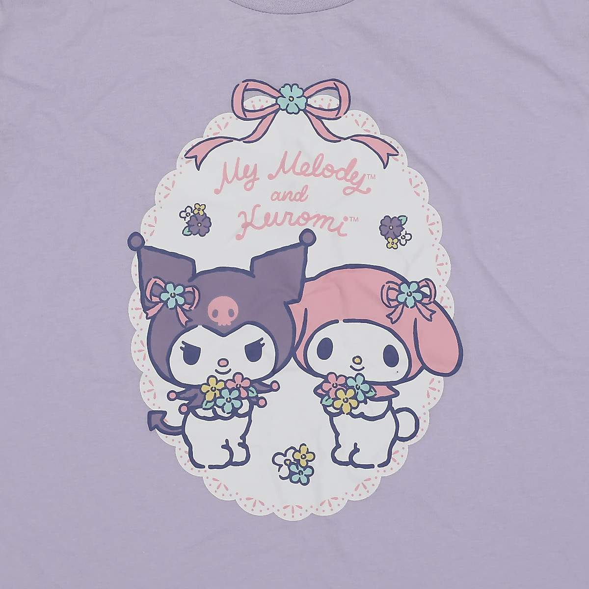 Bioworld Kuromi & My Melody Women's Lavender Sleepwear Set-XXL