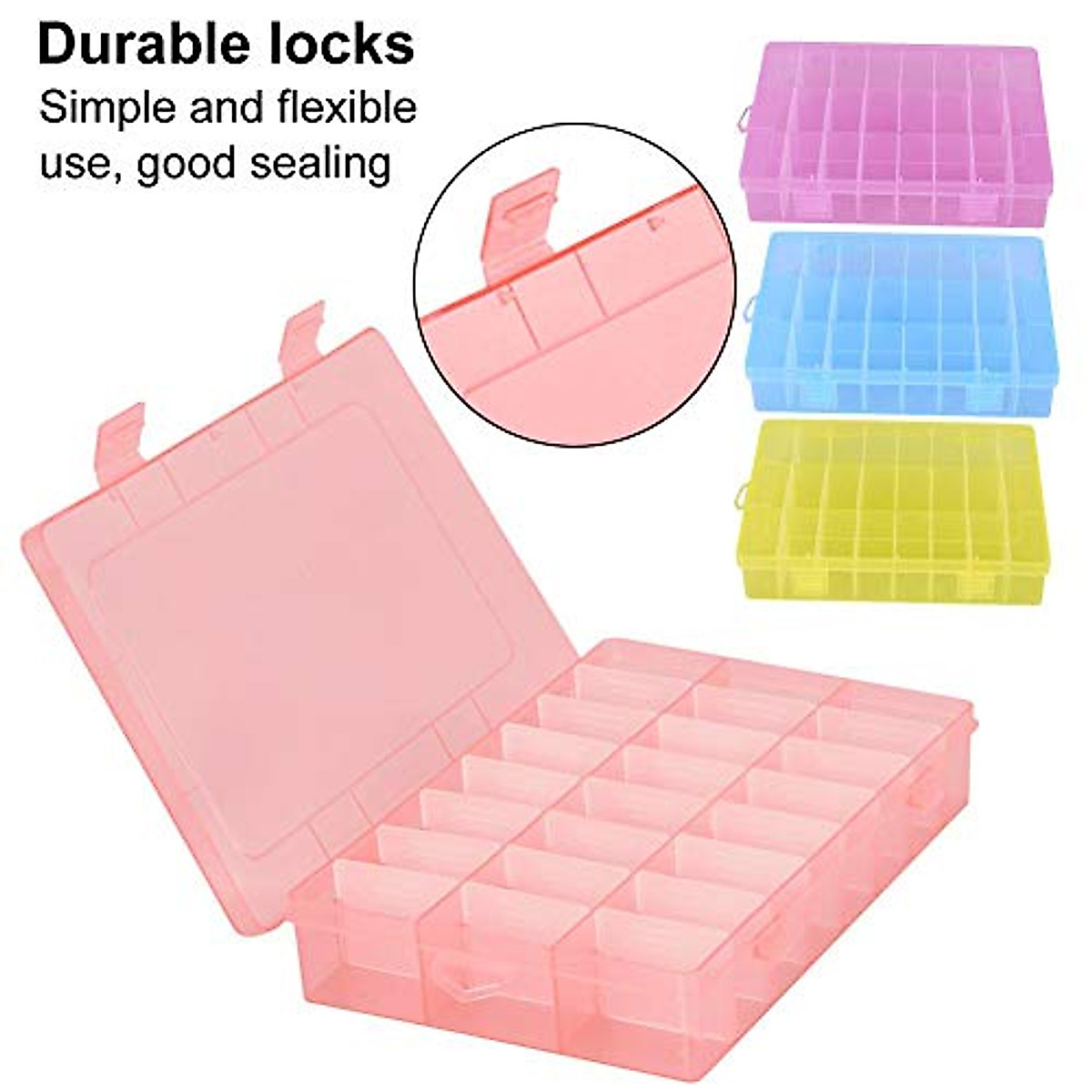 Jewelry Storage Box Jewelry Plastic Storage Box Plastic Storage Box Plastic Storage Storage Case for Beads Rings Earrings[4pcs]