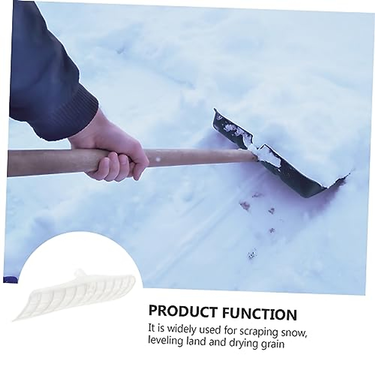SUPVOX Snow Scraper Snow Remover for Driveway auto Snow Brush Winter Brush for car Snow Removal Brush extendable Snow Brush Manual Snow Pusher Snow Device The roof Plastic White
