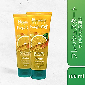 Himalaya Fresh Start Oil Clear Lemon Face Wash, Daily Facial Cleanser for Clean, Soft, Healthy-Looking, Hydrated Skin, Non-Drying for All Skin Types, 3.38 oz