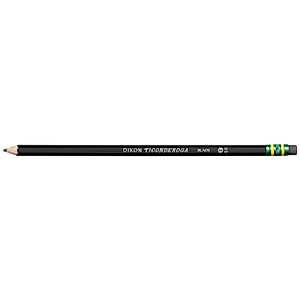 Ticonderoga Wood-Cased Pencils, Pre-Sharpened, 2 HB Soft, Black, 10 Count