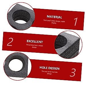 SOLUSTRE 2Pcs Cola Milk Tea Cup Saucer Foam Takeout Drink Carrier Drink Carrier Holder Tea Bottle Holders to Holder for car Takeout 4-Cup Tray Water Cup Milk Tea Bottle Pearl Cotton