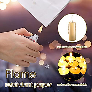 100 Pcs Valentine's Day White Luminary Bags Flame Resistant Candle Bags Hearts Design Valentines Luminaries Reusable Paper Lantern Bags Fire Retardant Candle Bags for Wedding Spring Engagement Event