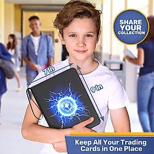 Tequilafy Pocket Trading Card Binder Compatible with Pokemon, Carrying Case Album, Cards Protector for TCG, MTG, YuGiOh, Sport Cards Holder Up to 400 Cards