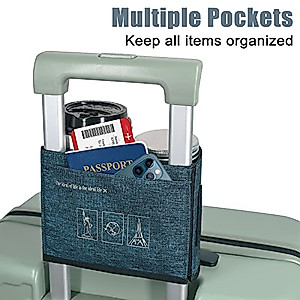 ACdream Luggage Cup Holder, Suitcase Drink Carrier, Free Hand Portable Water and Coffee Caddy Attachment, Flight Attendant Gift Gadgets, Airport Travel Accessories for Airplane, Green