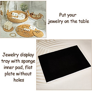 PH PandaHall 3pcs 13x9 Black Jewelry Foam Insert Ring Earring Display Pad Tray Sponge Pad for Jewelry Boxes Trays Display Showcase Storage