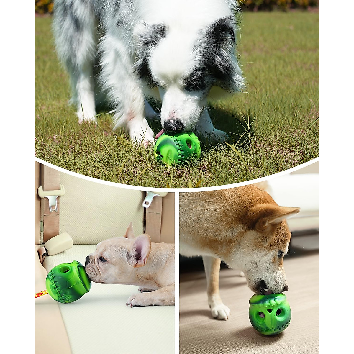 Joytale Dog Enrichment Toys, Treat Dispensing Dog Toys for Aggressive Chewers, Fillable Dog Chew Toys with Frozen Mold, Skull Design Dog Toys with Rope, Dog Toys to Keep Them Busy