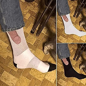 DCQRY 2Pairs Show off Socks Funny Men Women Funny Pattern Casual Socks Cotton Novelty Show off Funny Colorful Socks for Men