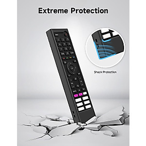 Silicone Hisense Remote Cover Compatible with Hisense Smart TV Remote ERF3C80H,2AVIGBR0001,25780-2AVIGBR0001,Skin-Friendly Case for A4H Series Android TV Remote Anti-Lost with Lanyard(Black)